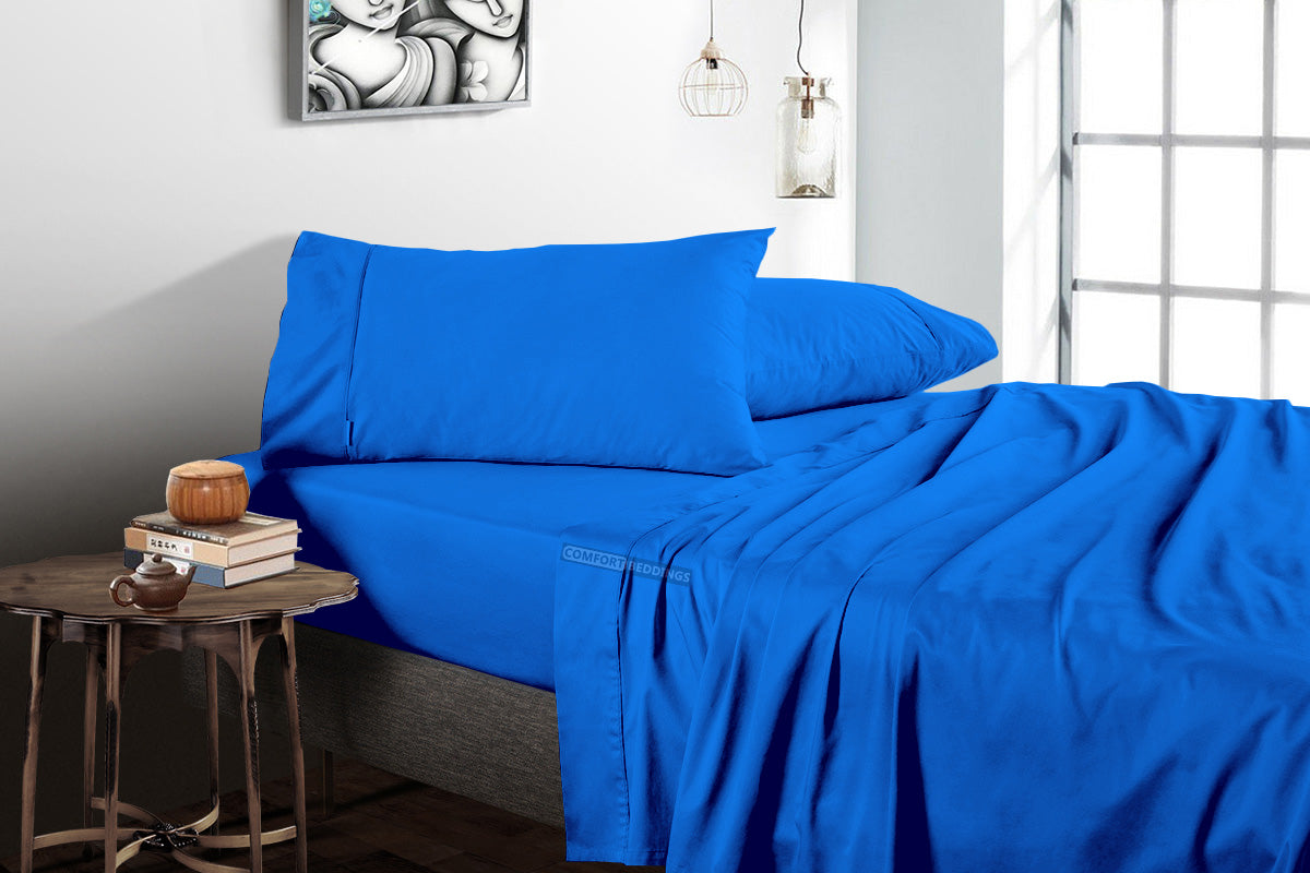 Take Royal Blue Flat Sheet Only- 20% OFF — comfortbeddings-usa