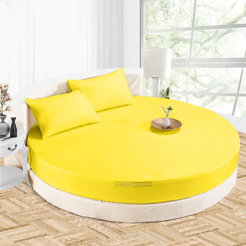 Luxury Yellow Round Bed Sheets - 20% OFF — comfortbeddings-usa