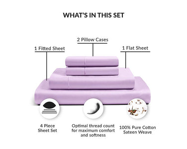 Comfy Lilac Sheets set- 100% Egyptian Cotton — comfortbeddings-usa