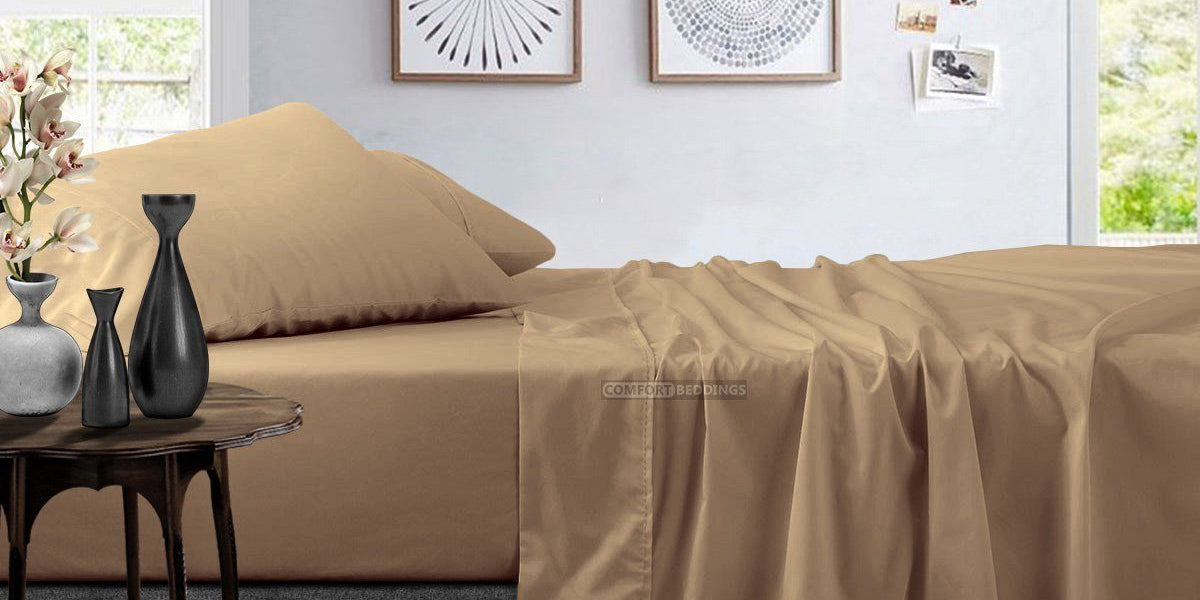 Luxury Taupe Sheet set 100% Egyptian Cotton — comfortbeddings-usa