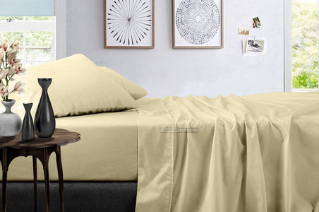 Luxury Ivory Bed Sheet Set - 100% Egyptian Cotton — comfortbeddings-usa